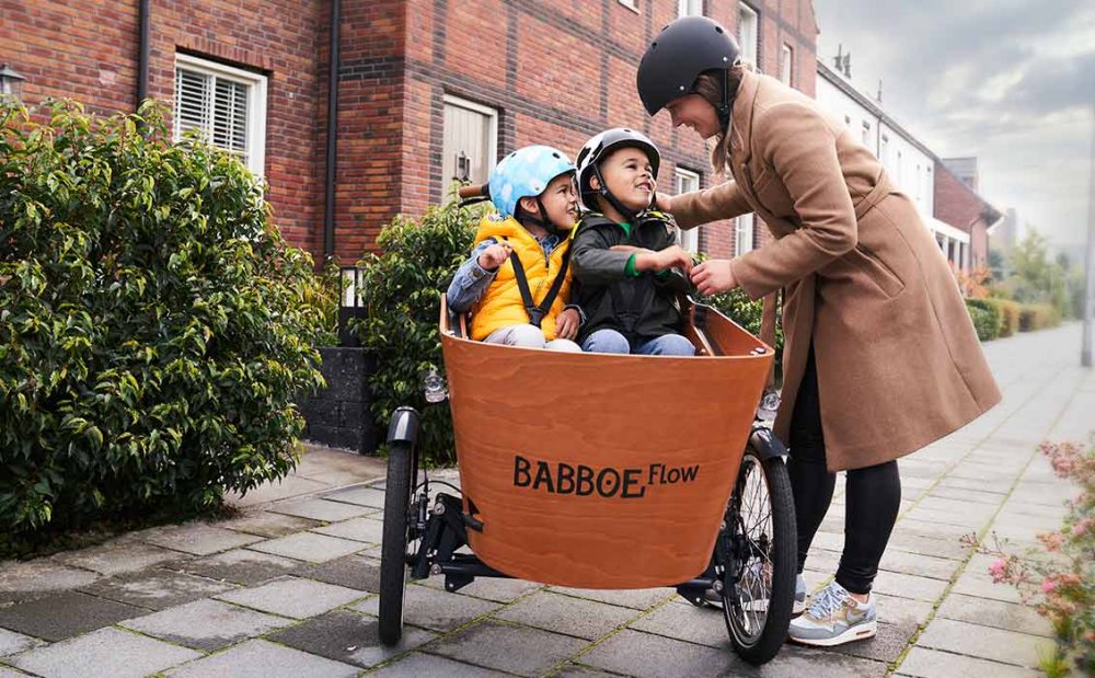 Das Lastenfahrrad mit Motor: Babboe Flow | Babboe