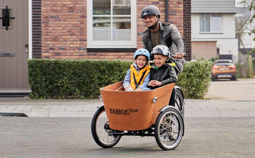 Das Lastenfahrrad mit Motor: Babboe Flow | Babboe